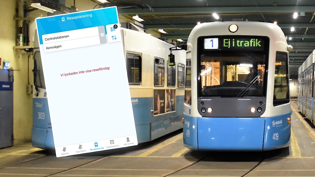 Västtrafiks app krånglar: Reseplaneraren ligger nere | Sveriges Radio