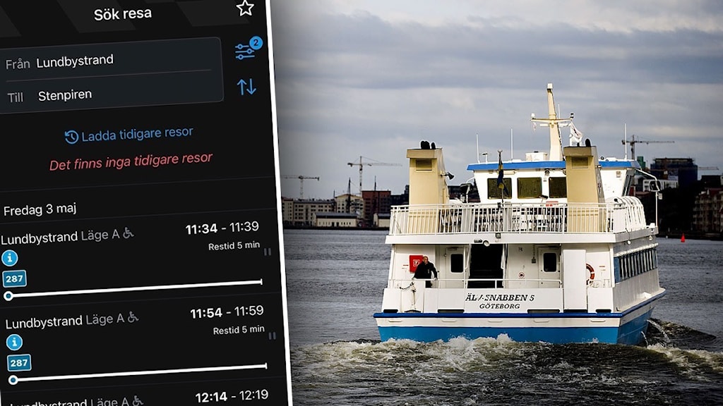 Då kör Västtrafik till nya färjeläget – enligt appen - P4 Göteborg ...