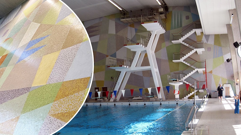 Mosaik i Valhallabadet hotas när badet ska rivas: "Höga ...