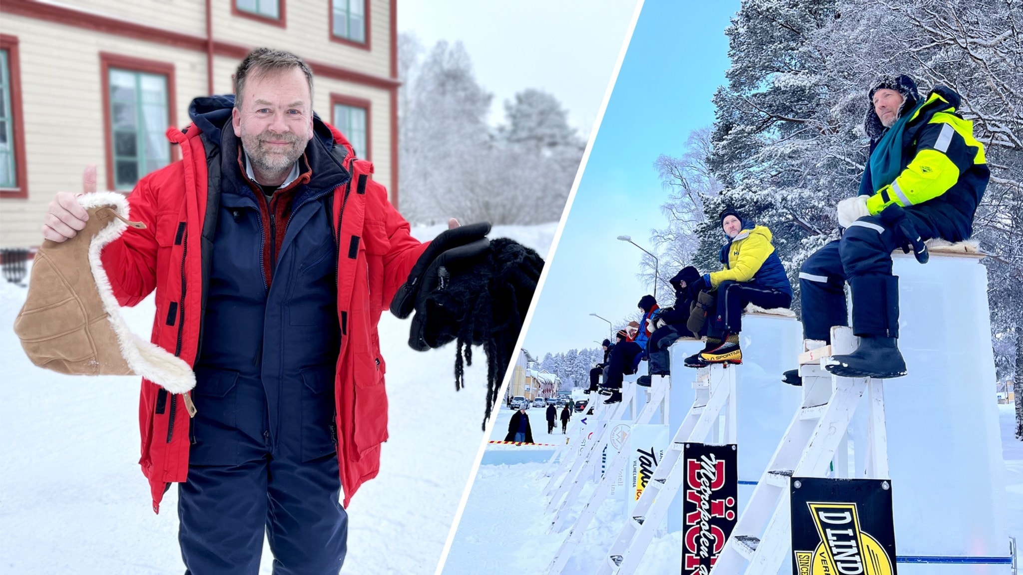 Stefan Larsson har suttit på en isstolpe i 45 timmar: ”Börjar bli lite ...
