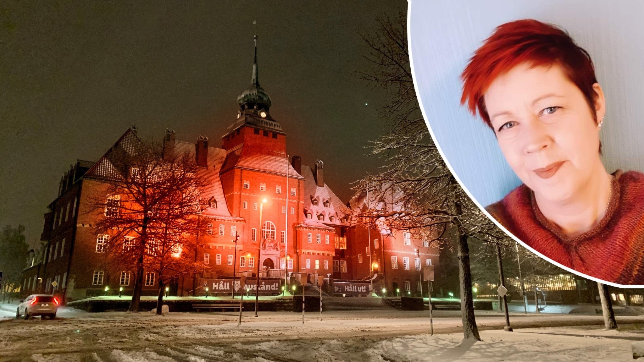Rådhuset i orange ljus ska få fler att prata om mäns våld mot kvinnor ...