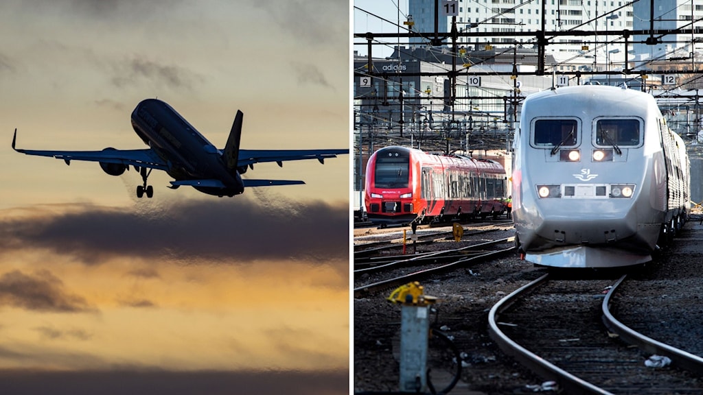 Tåget nästan alltid billigare än flyget | Sveriges Radio