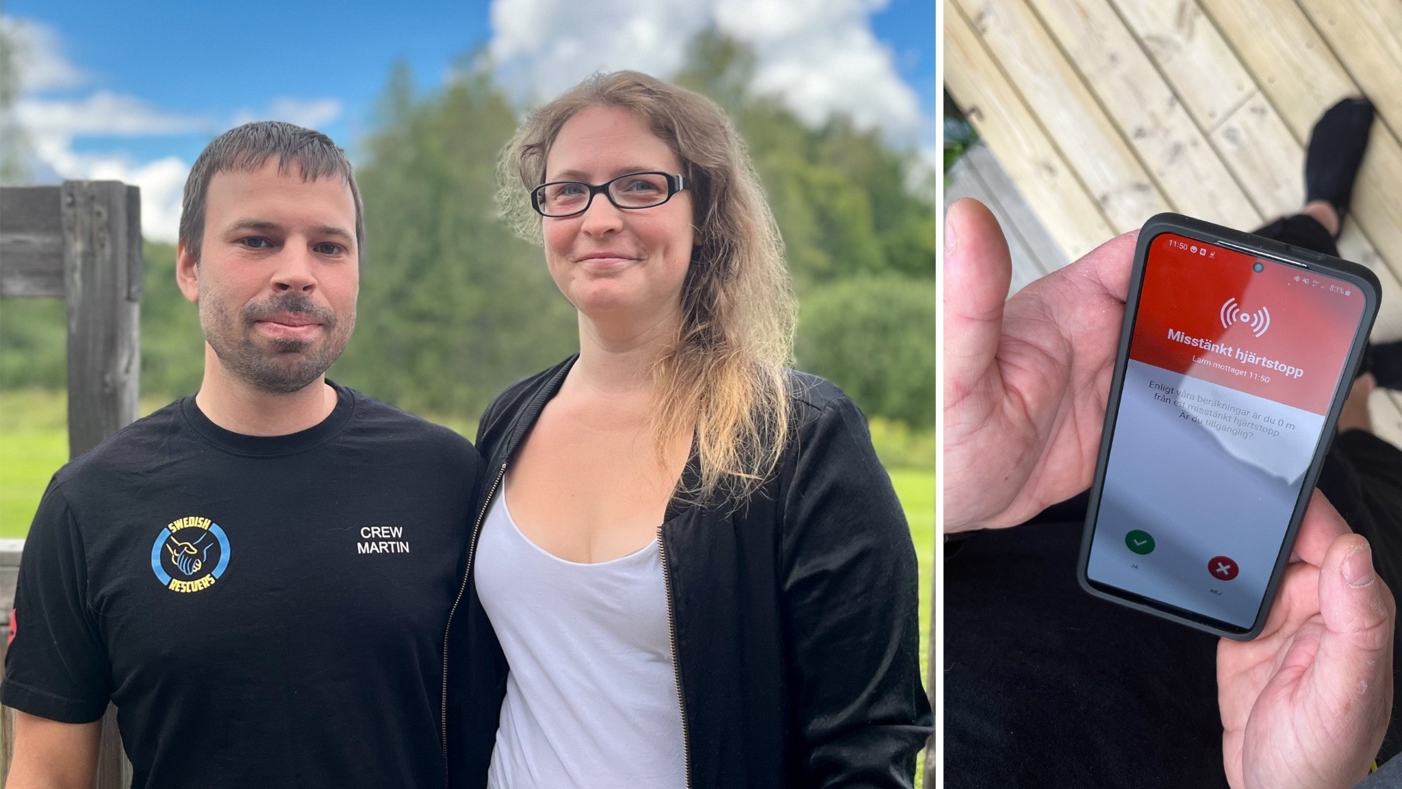 Martin och Jonna räddade liv efter smslarmet - P4 Gävleborg | Sveriges ...