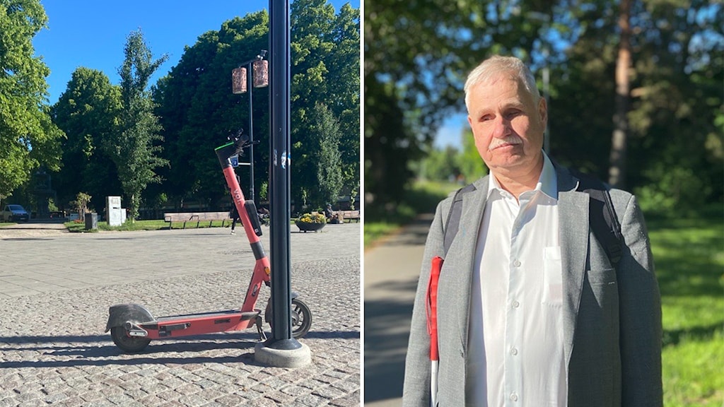 Blinde Lars föll över elsparkcykel: Fick blåmärken och skrapsår - P4 ...